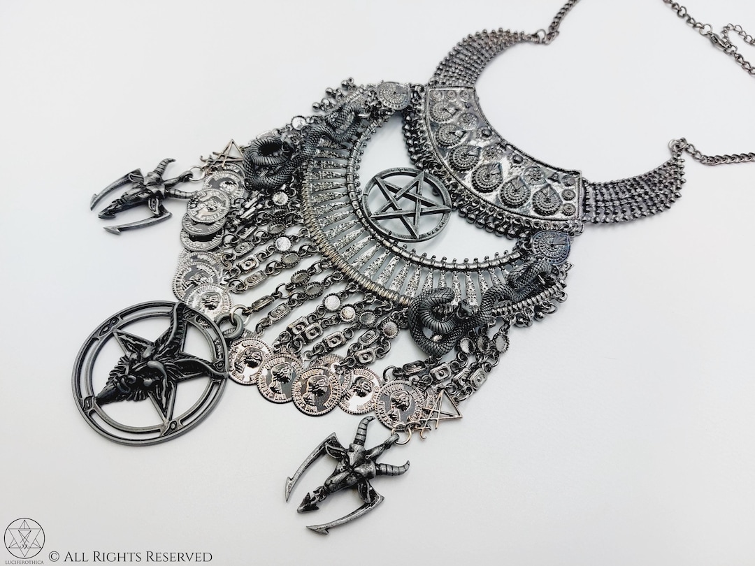Hail Satan! Neckpiece - Sigil of Baphomet Satanic Luciferian Antichrist ...