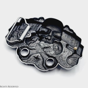 Skull Belt Buckle GEARHEAD Rumble59 Gunmetal Gothic Mechanic Engineer ...