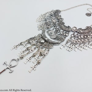 Vampire Elder Ankh Neckpiece - Occult Vampire Ankh Necklace Immortality ...