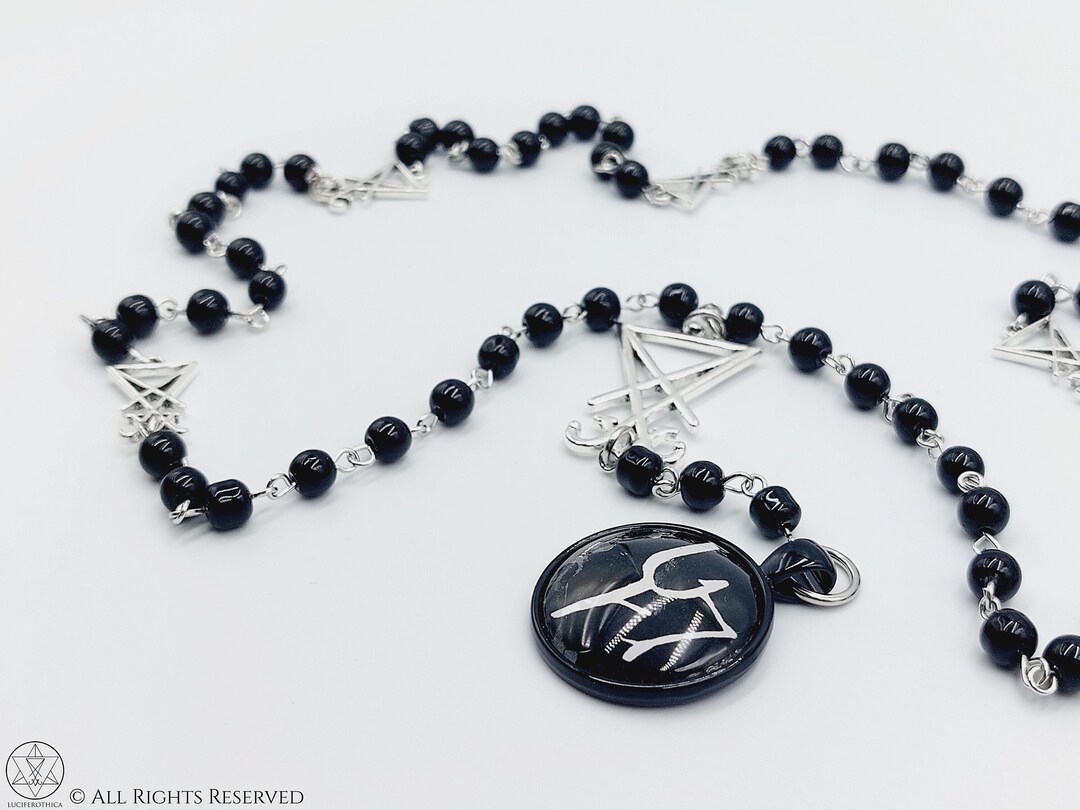 Sigil of Rosier Rosary Necklace Occult Demonic Love Demon Goetic Goth ...