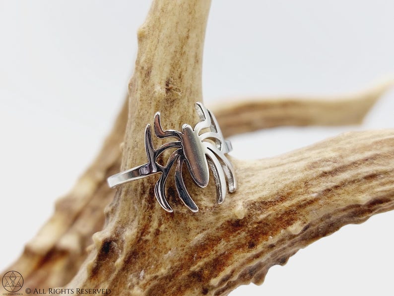 Spider Ring (stainless Steel) - Tarantula Arachnea Gothic Creepy ...