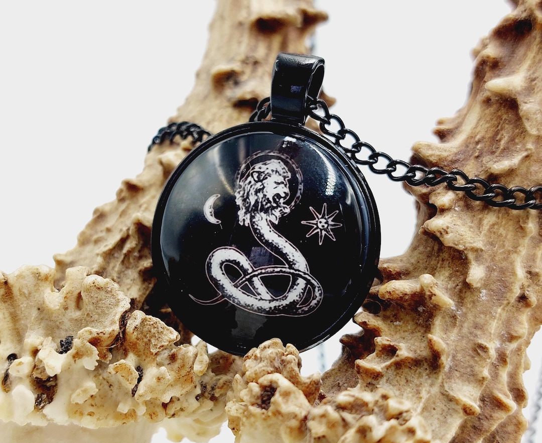 Yaldabaoth Medallion Necklace - Occult Jaldabaoth Ialdabaoth Creator ...