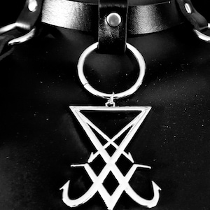 Sigil of Lucifer Body Harness Gothic Occult Fetish Luciferian Jewellery ...