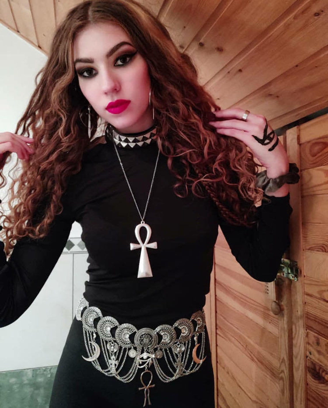 Egyptian Lemurian Ankh Hip Chain Belt Egyptian Belt Occult - Etsy