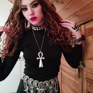 Egyptian Lemurian Ankh Hip Chain Belt - Egyptian Belt Occult Goth ...