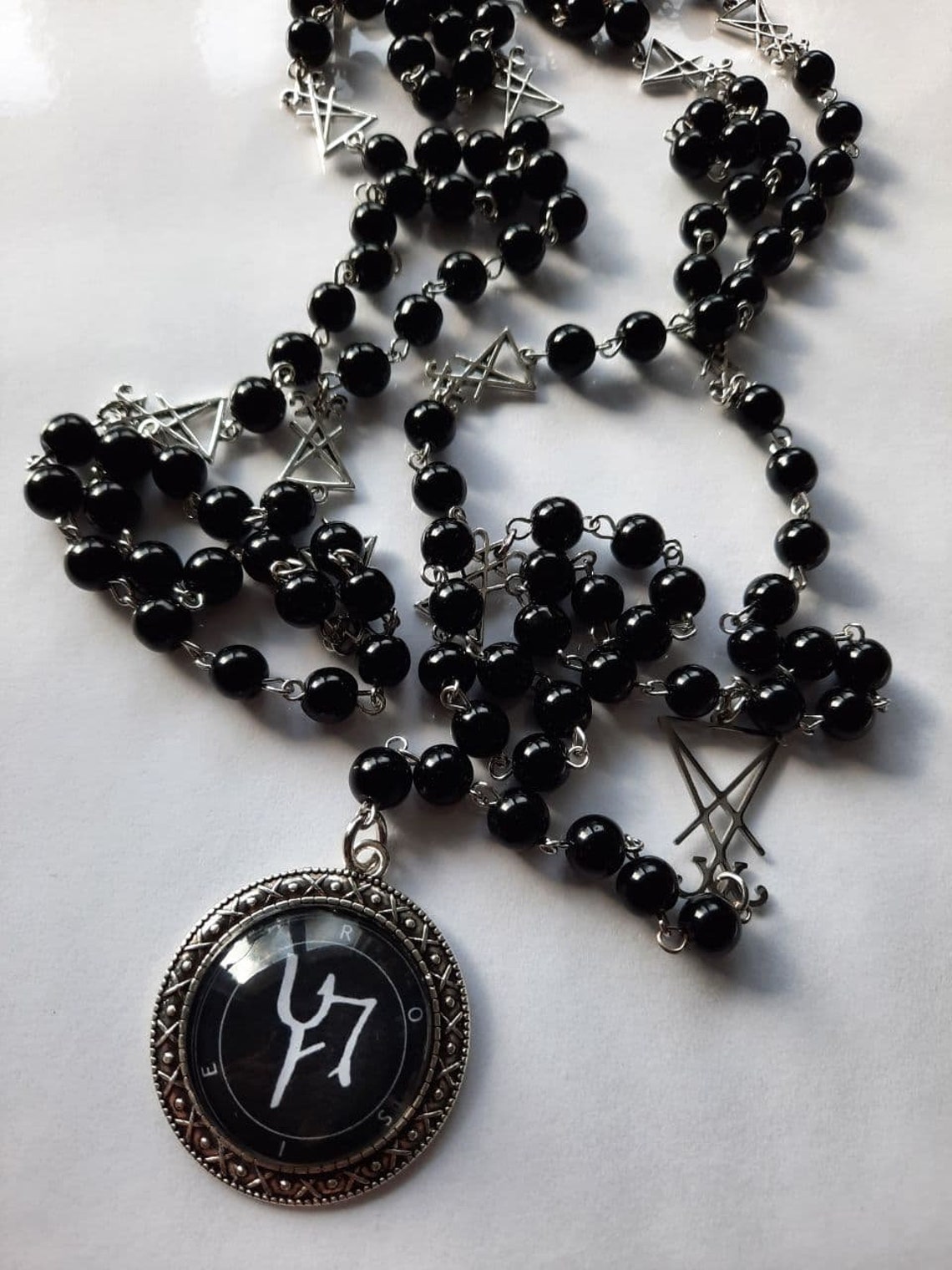 Sigil of Lucifer Rosary new Design Luciferian Rosary Occult | Etsy