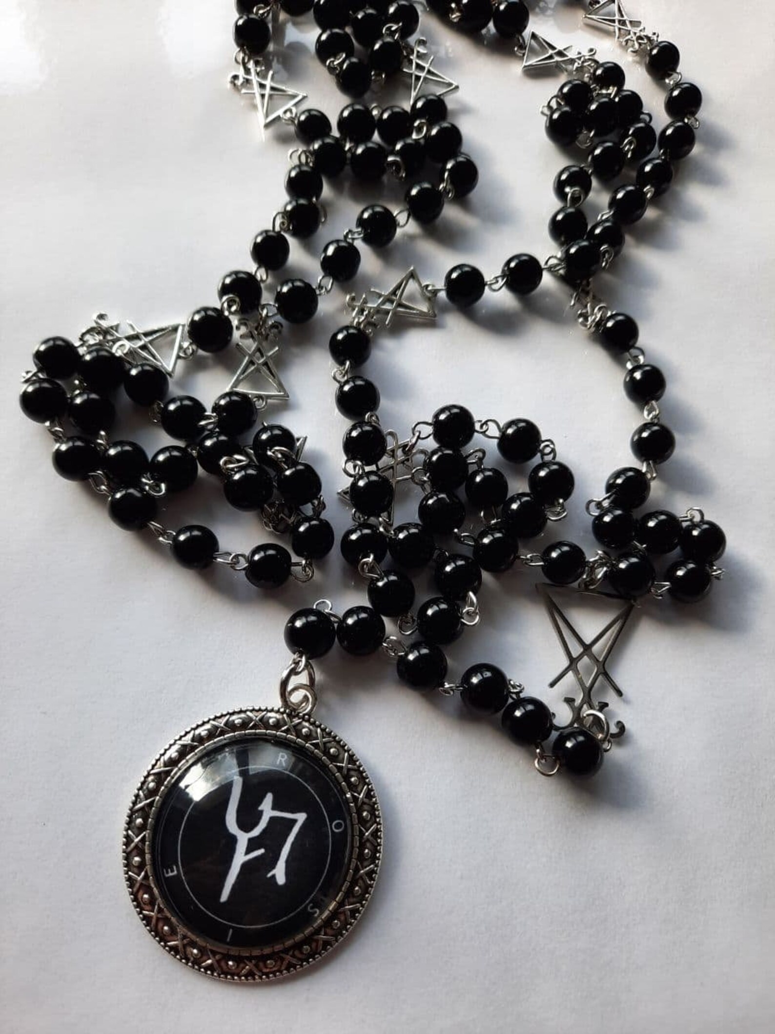 Sigil of Lucifer Rosary new Design Luciferian Rosary Occult | Etsy