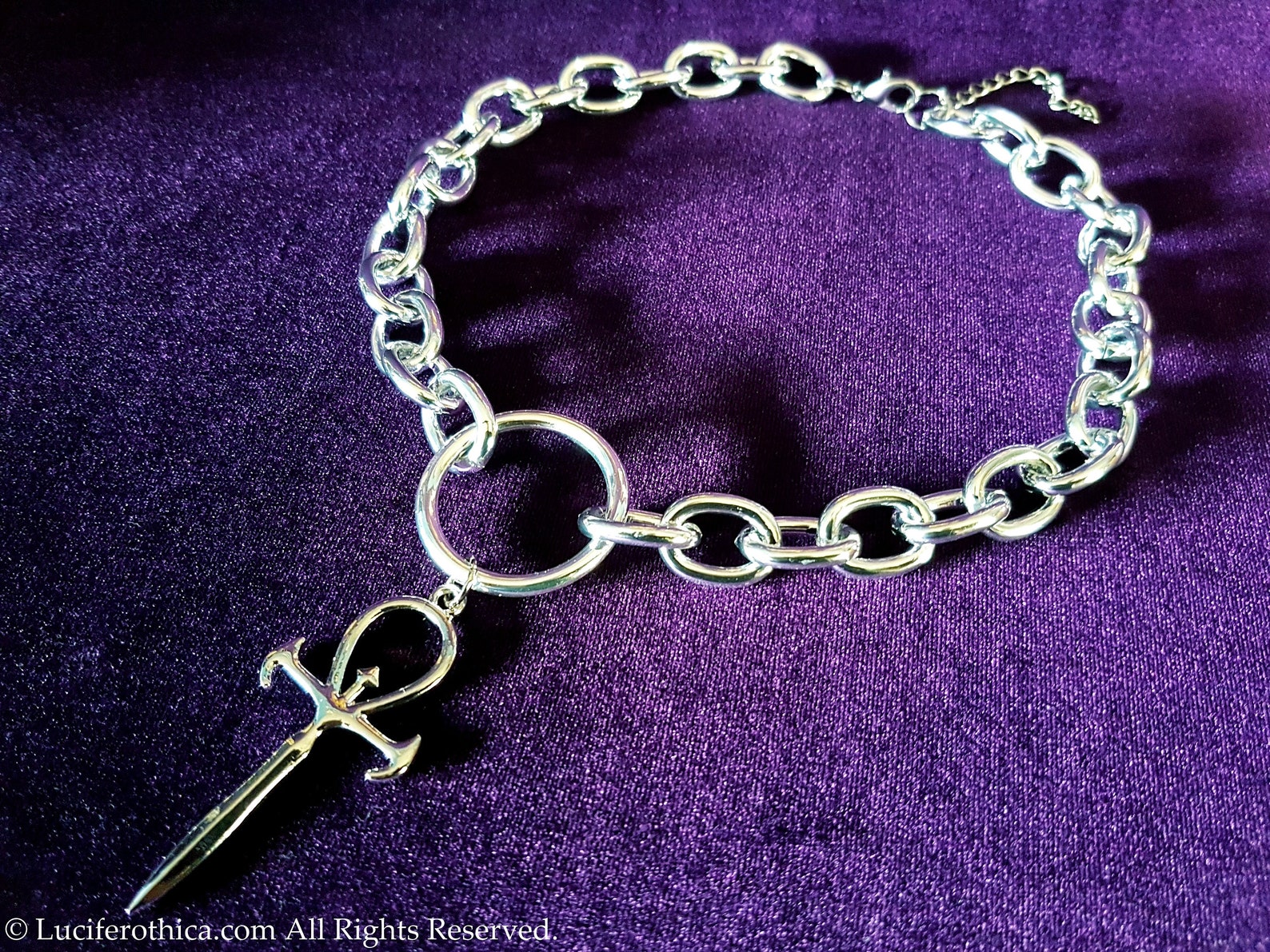 Vampire Ankh Chain Choker Occult Goth Gothic Dracula Order - Etsy