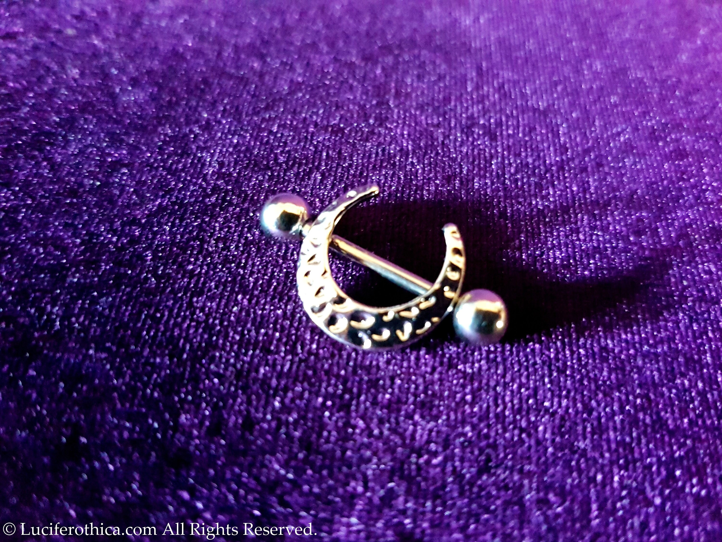 Crescent Moon Nipple Piercing