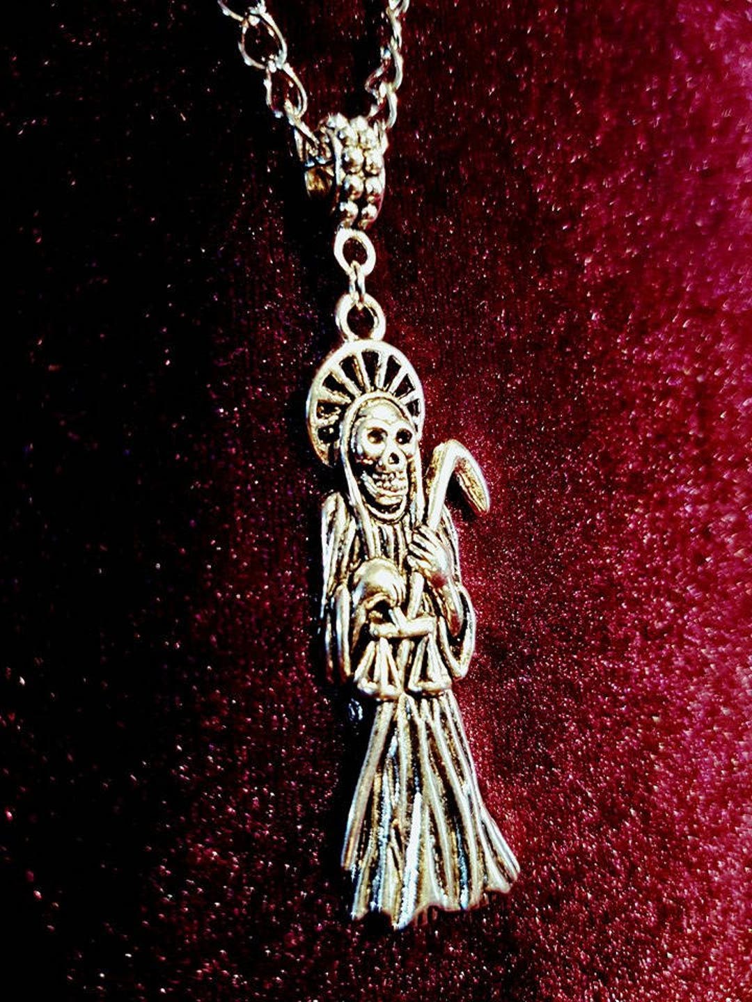 Santa Muerte Necklace - Santa Muerte St Muerte Rootwork Rootworker ...