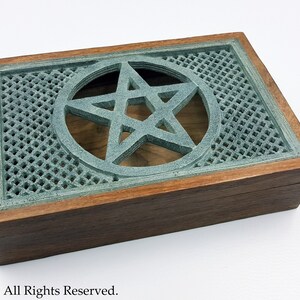 Pentagram Altar | Jewellery Box - Pentacle Silver Colour Magick Storage ...