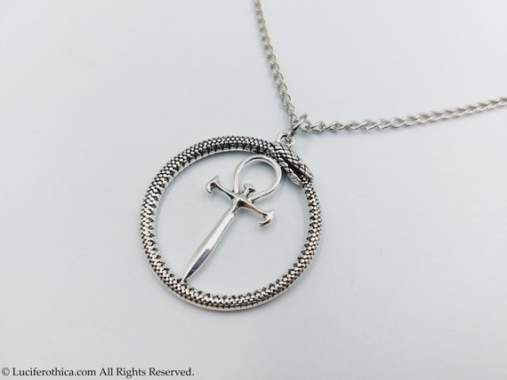 Vampire Ankh Ouroboros Pendant 2styles Occult Goth Gothic | Etsy