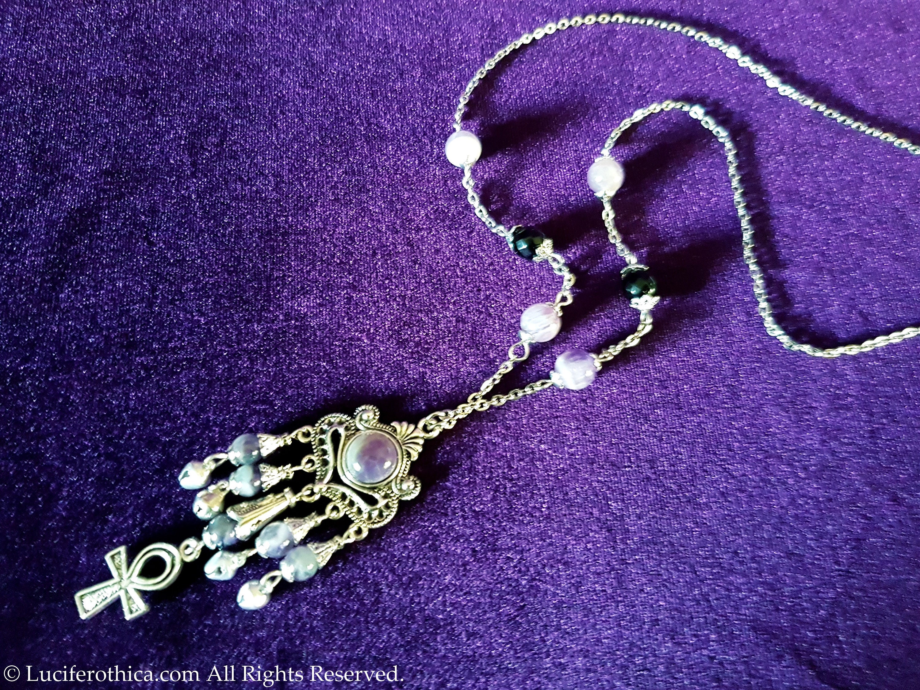 Ankh Amethyst Necklace