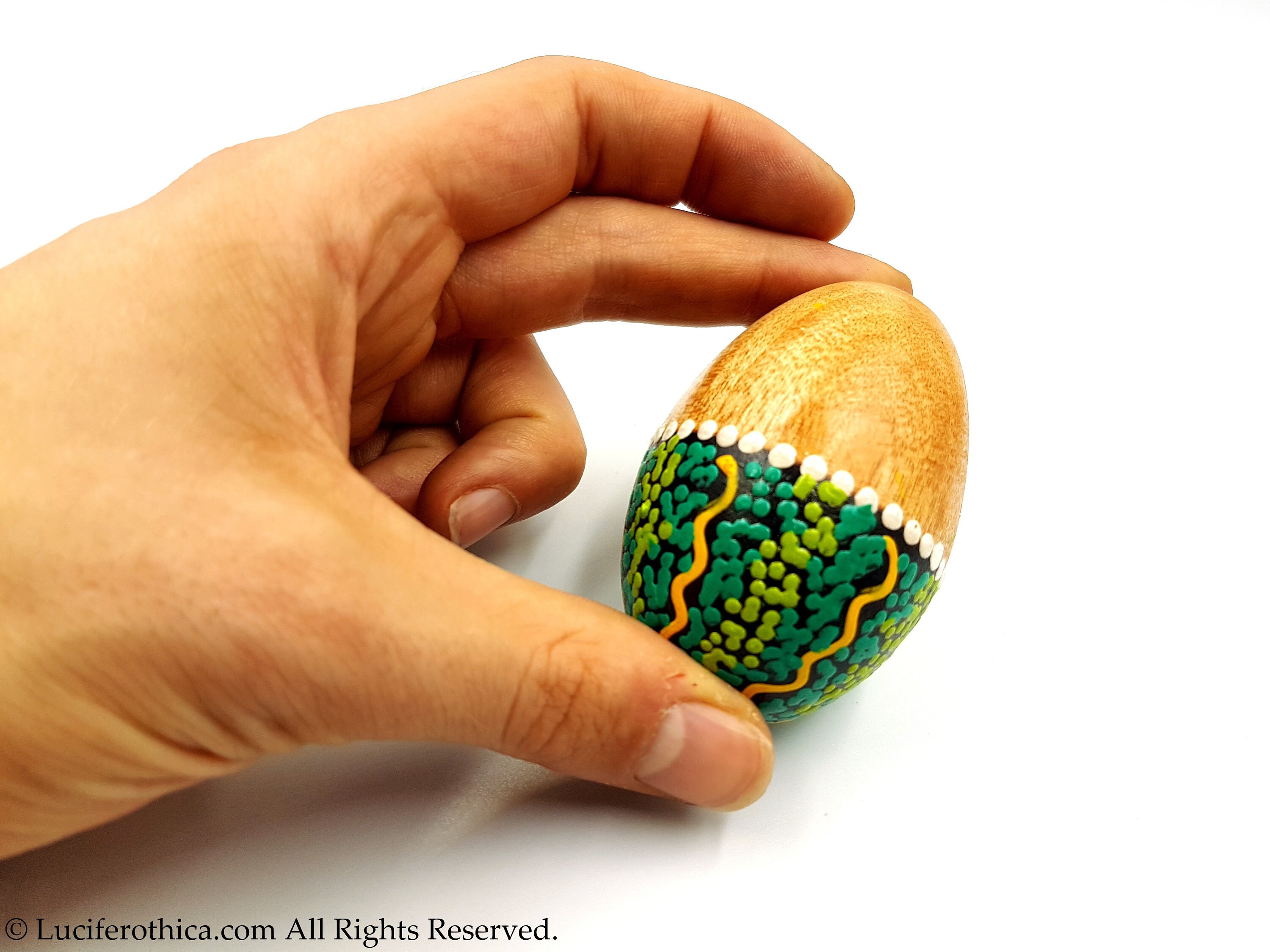 Egg Rattle Shaker (Dot Paint)