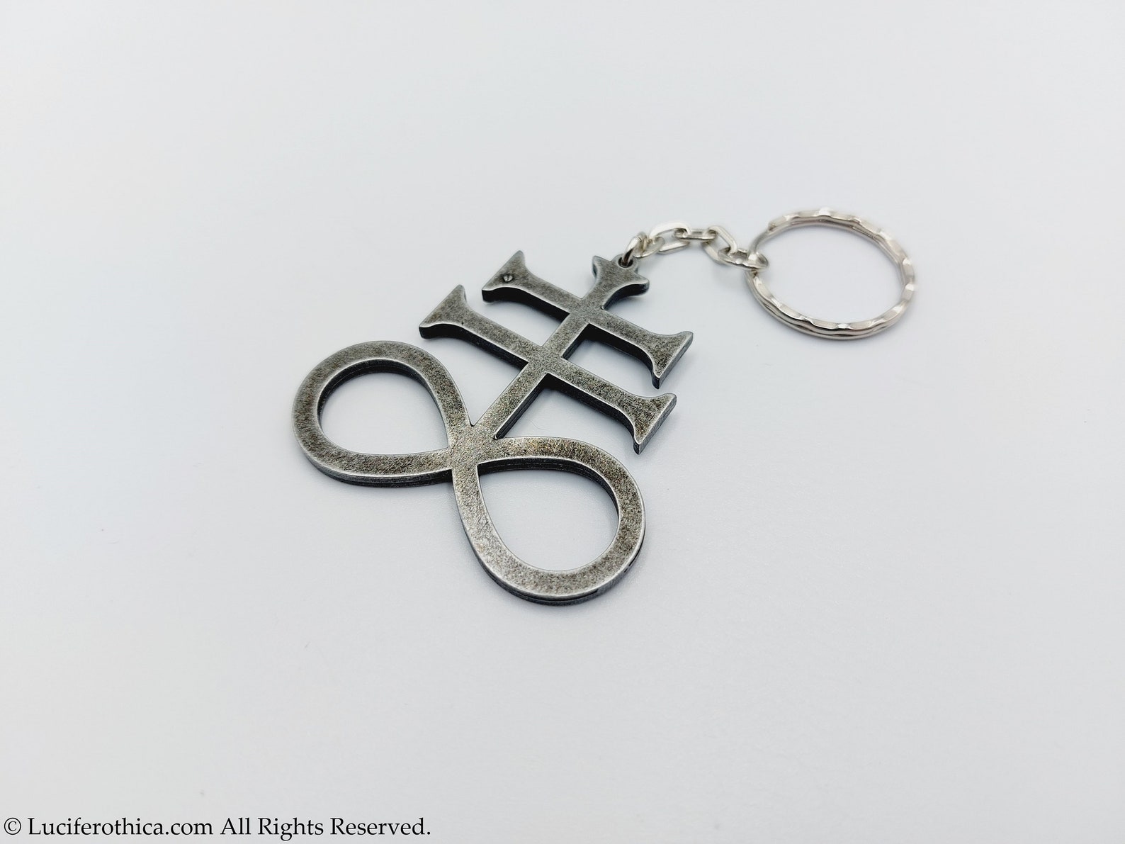 Big Satanic Cross Brimstone Leviathan Keychain Occult - Etsy