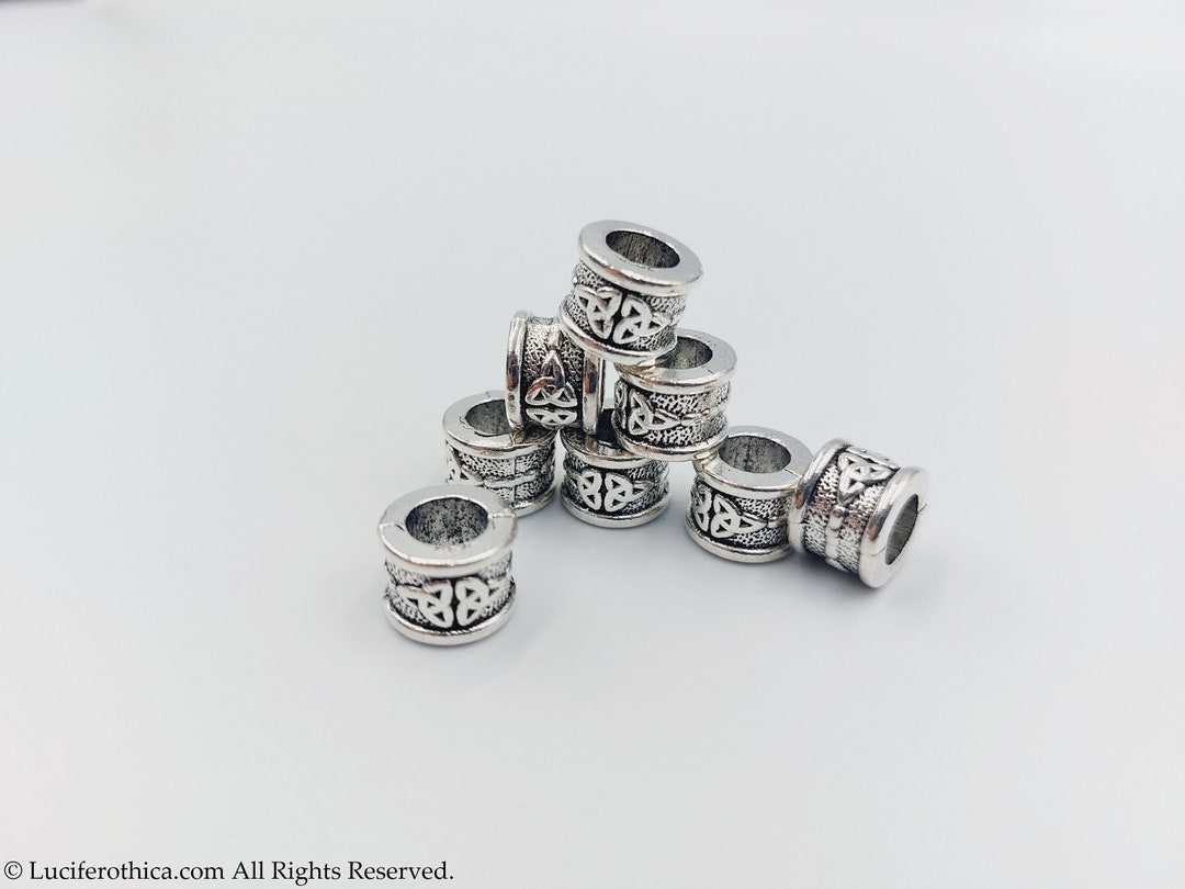Triquetra Beard / Hair Beads - Celtic Knotwork Light Weight Gothic ...