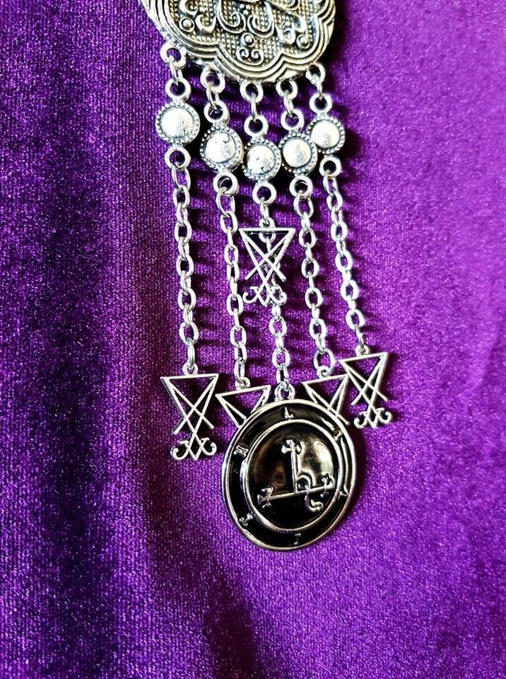 Sigil Of Lilith Coin Necklace - Demonolatry Demonic Daemonic Satanic ...