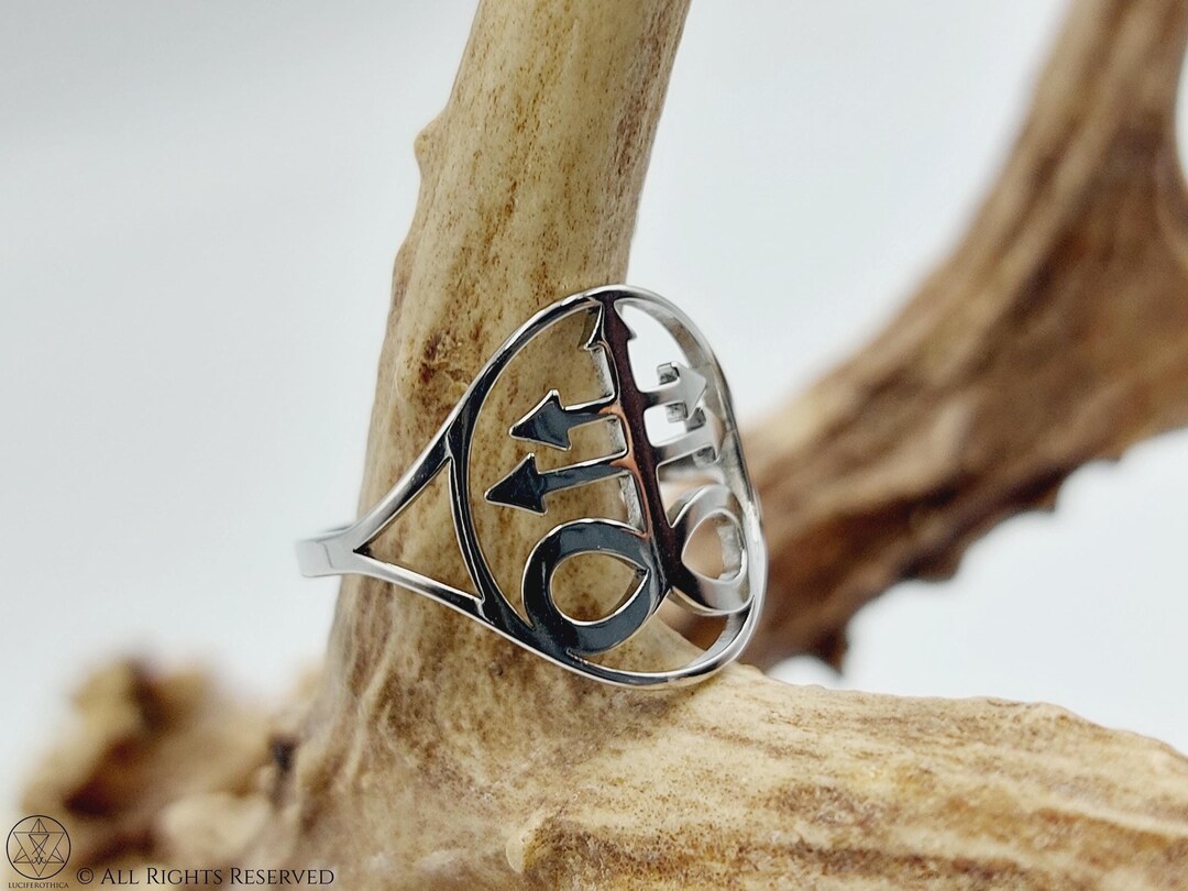 Satanic Cross | Brimstone | Leviathan Ring (stainless Steel) - Occult ...