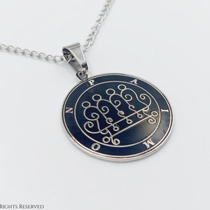 Sigil of Paimon Stainless Steel Pendant - King Paimon Demonic Daemonic ...