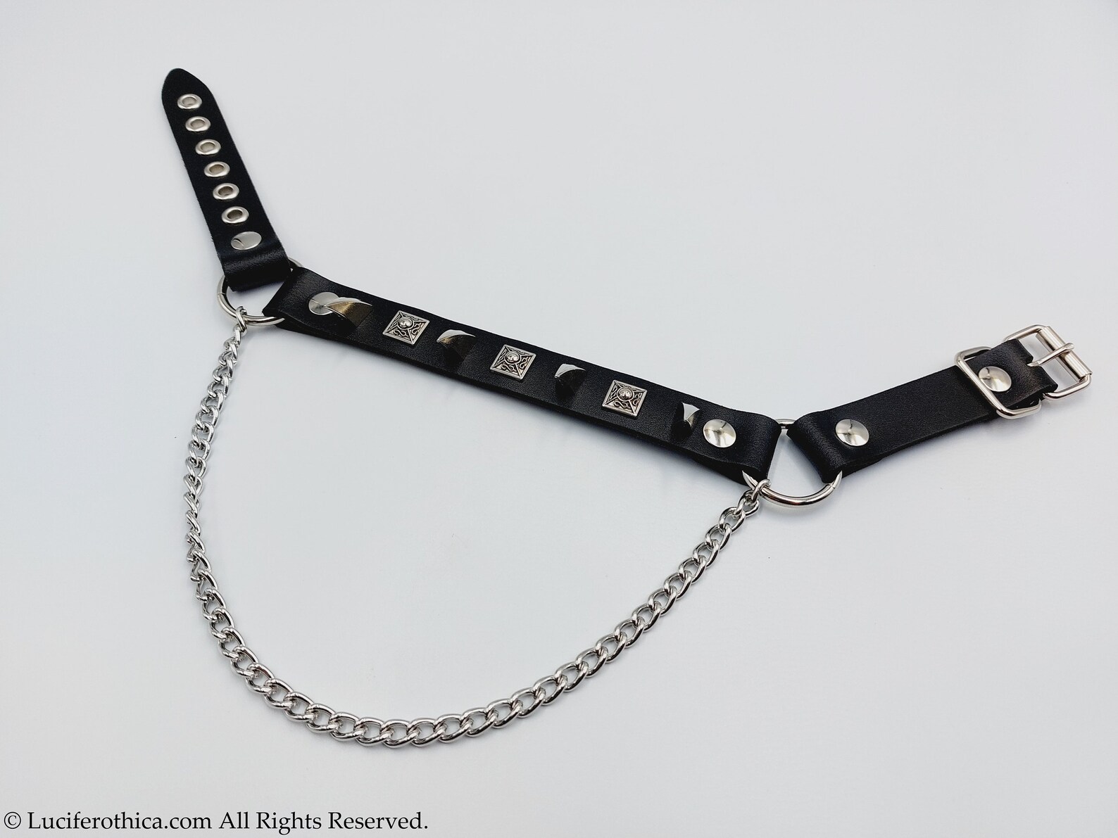 Leather Boot Strap With Studs & Chains currently 5 Extra | Etsy