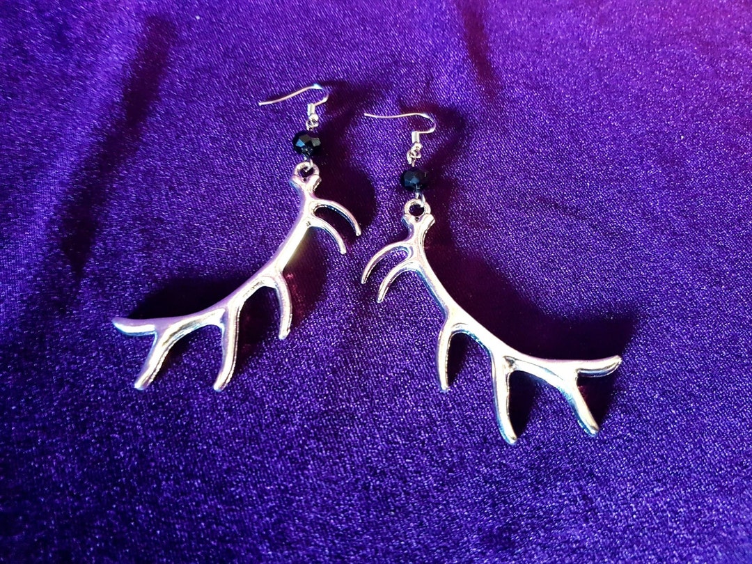 Antler Earrings - Deer Horned Stag Cernunnos God Pagan Gothic ...