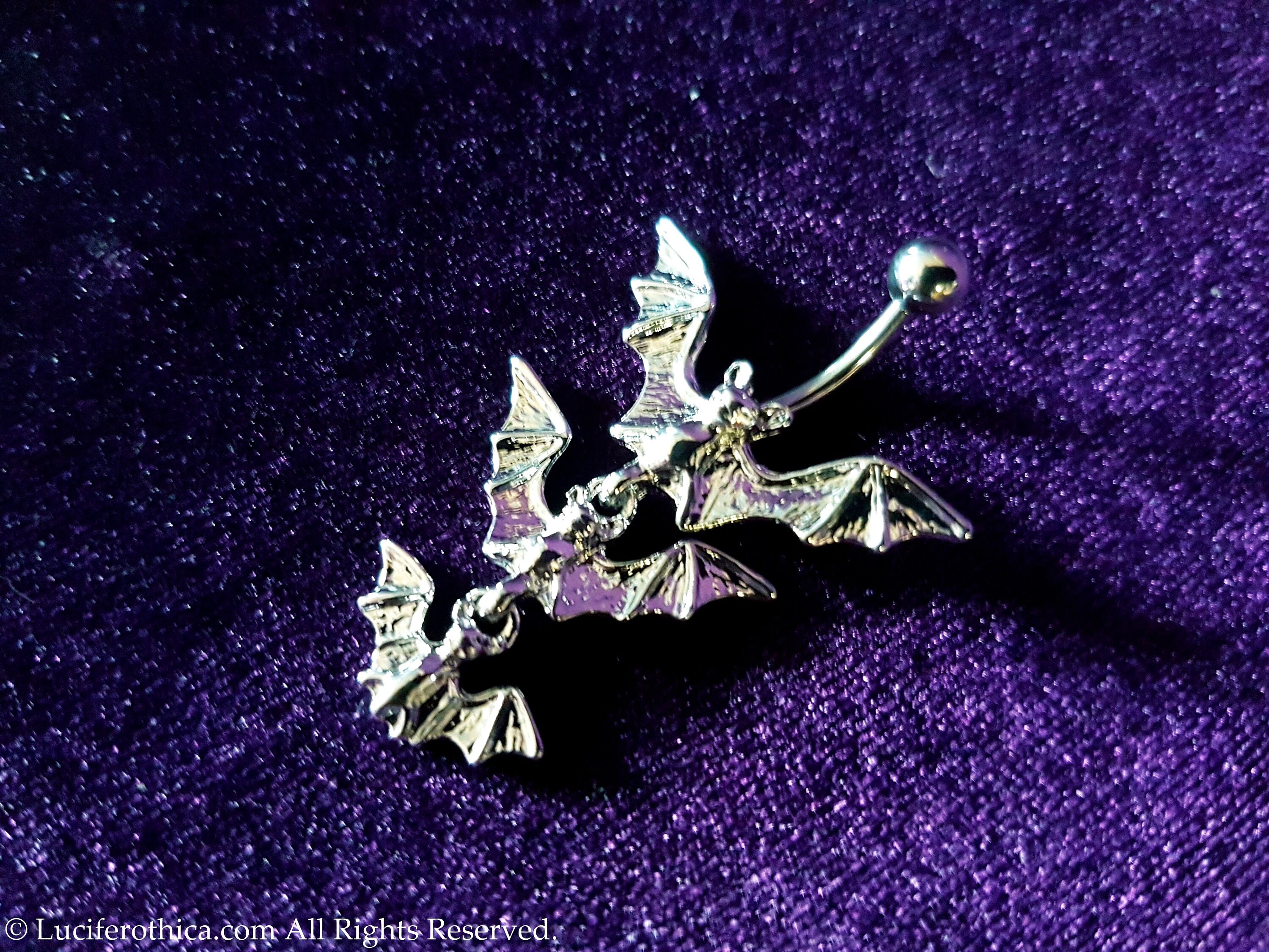 Vampire Gothic Bat Belly Button Piercing