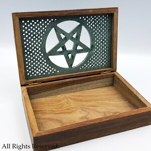 Pentagram Altar | Jewellery Box - Pentacle Silver Colour Magick Storage ...