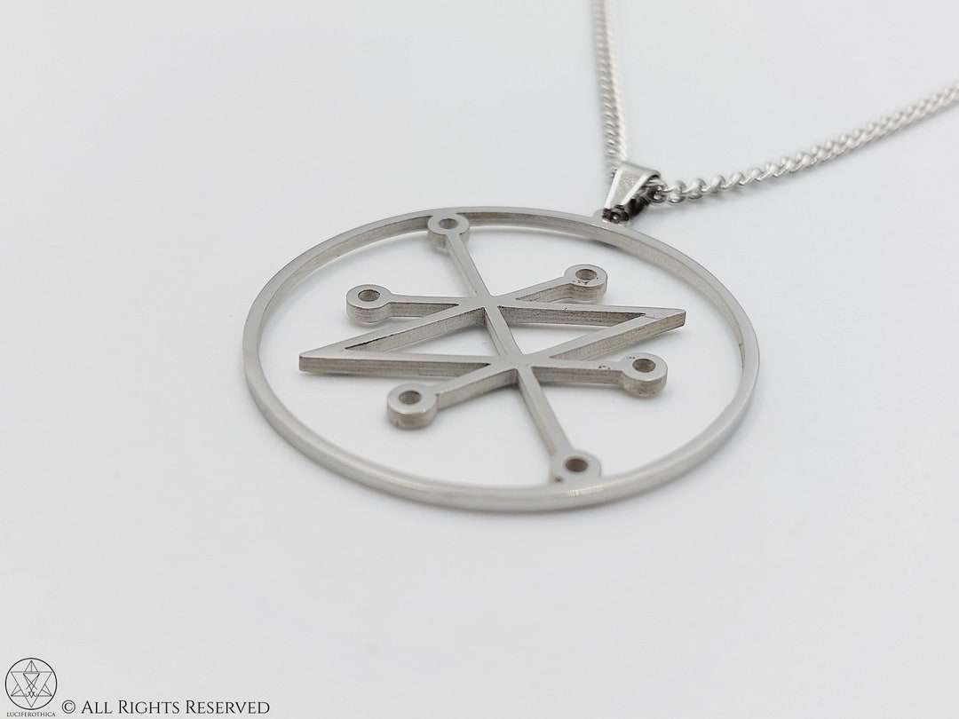 Sigil of Azazel Pendant in Stainless Steel - Occult Necklace Angel ...