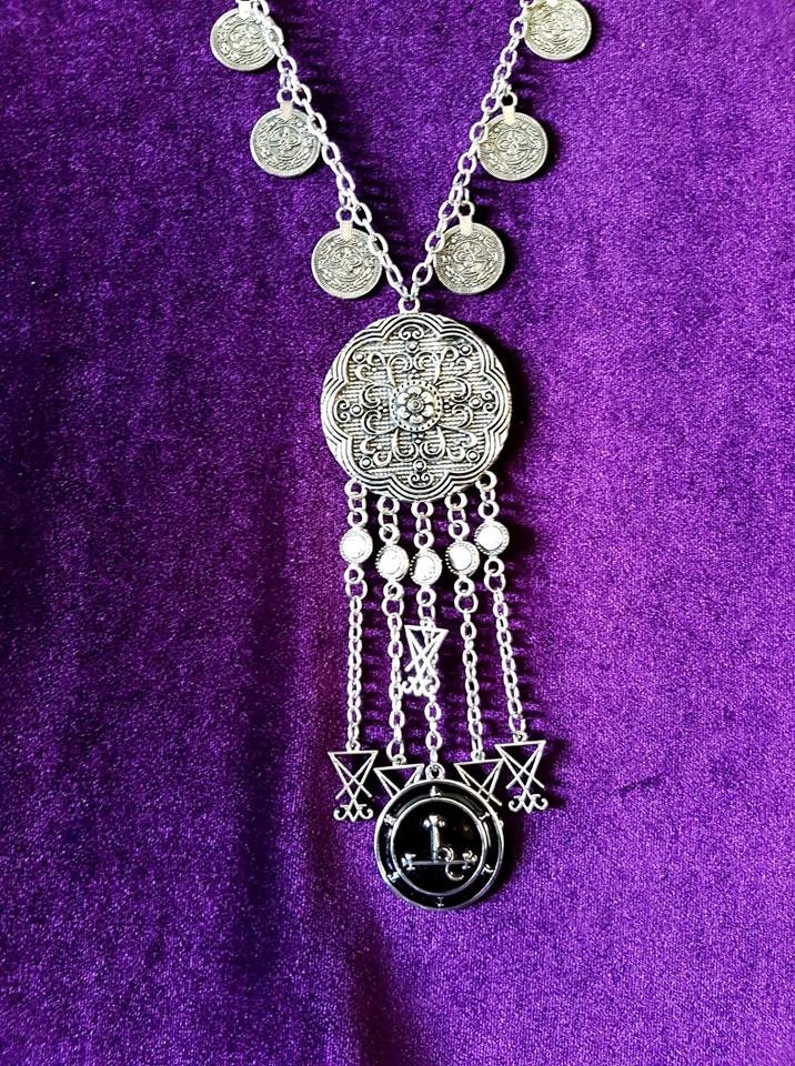 Sigil Of Lilith Coin Necklace - Demonolatry Demonic Daemonic Satanic ...