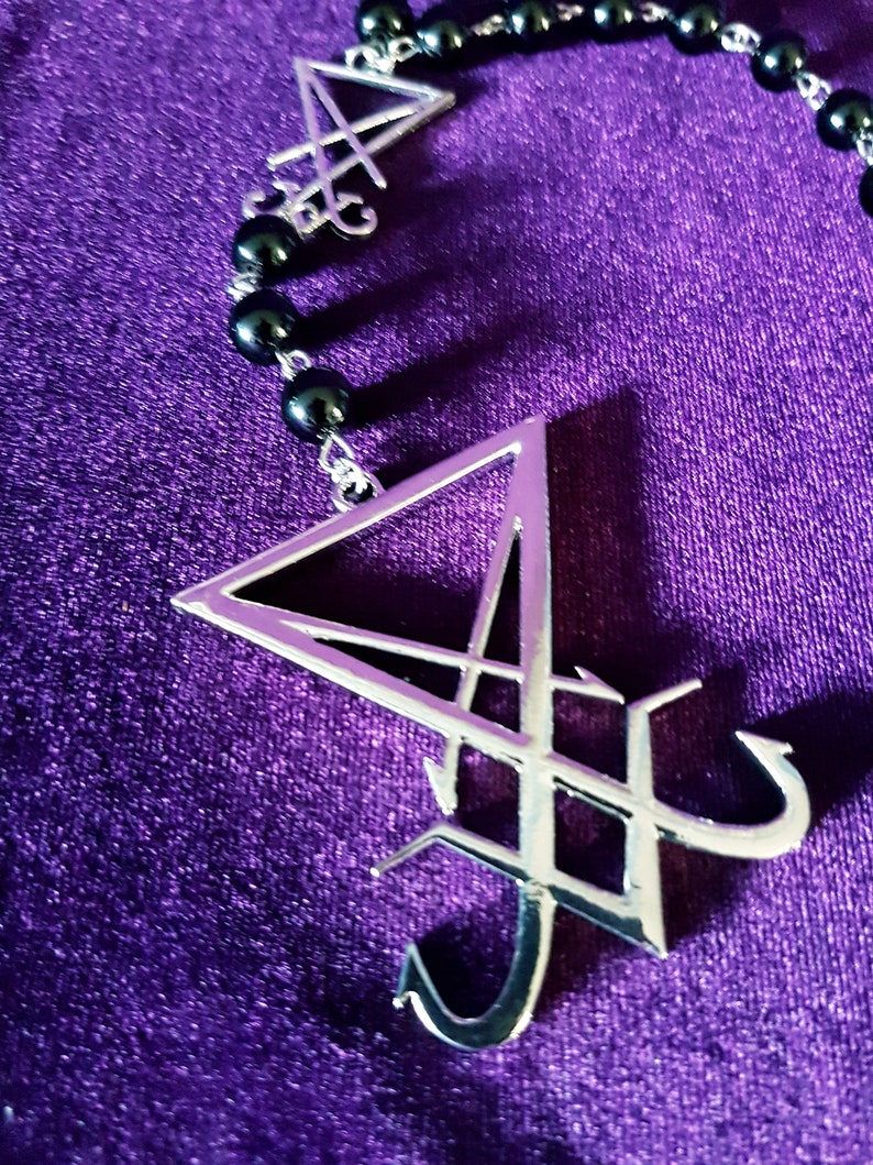 Sigil of Lucifer Rosary new Design Luciferian Rosary Occult - Etsy