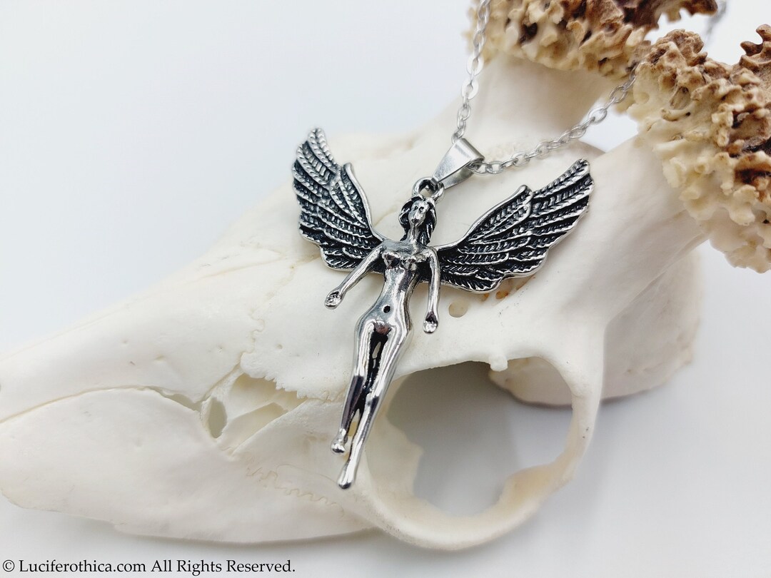 Winged Lilith | Inanna | Ishtar Pendant - Sumerian Necklace Burney ...