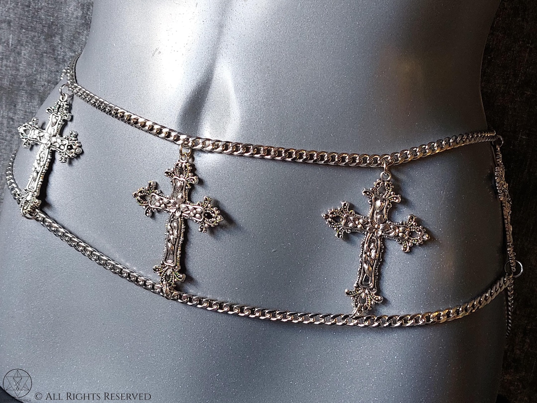 Victorian Cross Hip Chain Belt - Victorian Era Gothic Tradgoth Belly ...