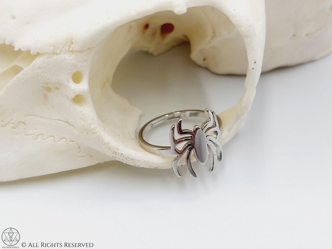Spider Ring (stainless Steel) - Tarantula Arachnea Gothic Creepy ...