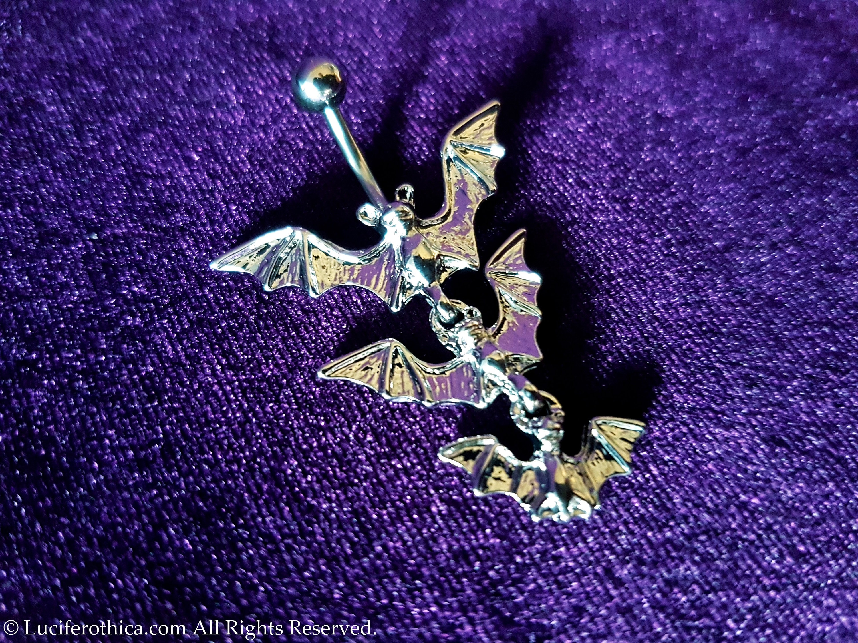 Vampire Gothic Bat Belly Button Piercing