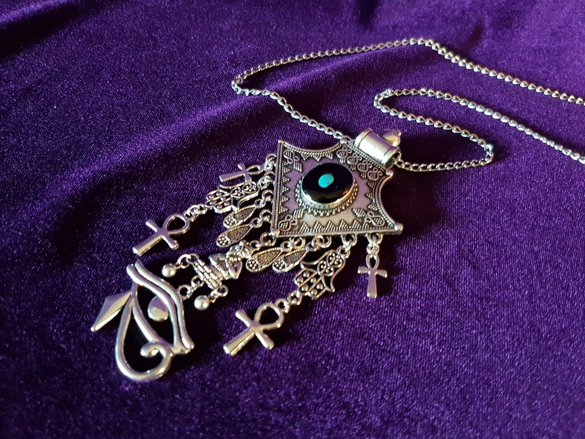Eternal Protection Necklace - occult all seeing eye hamsa ankh protect ...