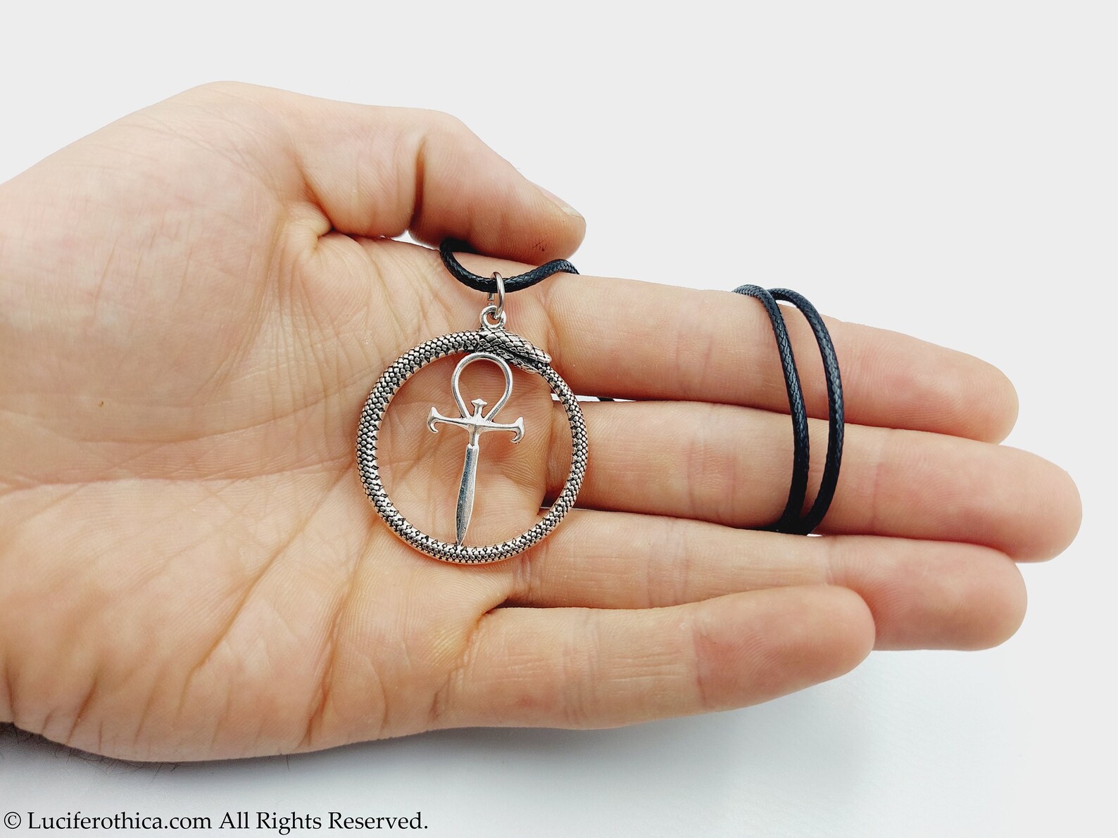 Vampire Ankh Ouroboros Pendant 2styles Occult Goth Gothic | Etsy