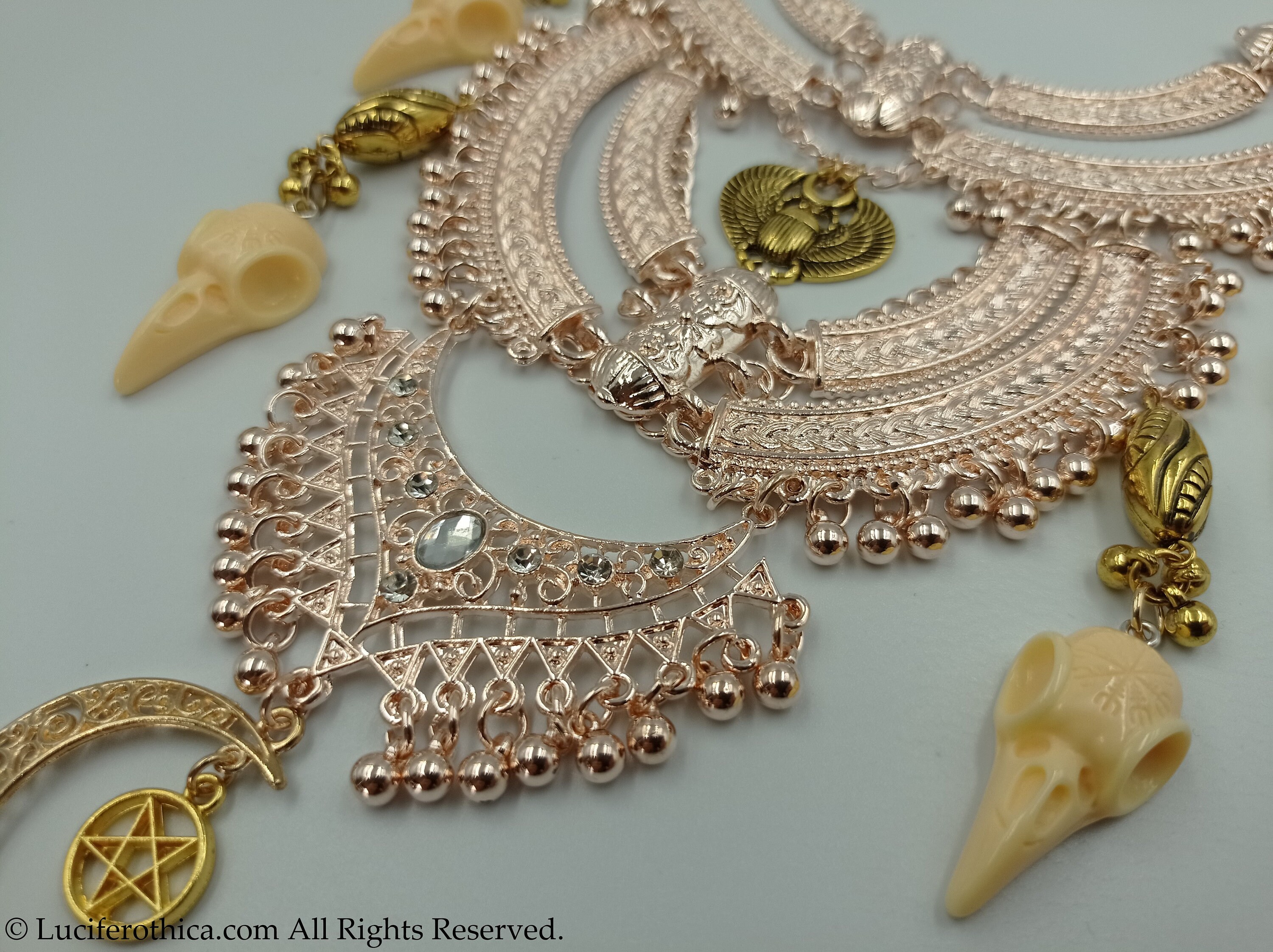 Egyptian Inspired Ankh Necklace (Pink Colour!)