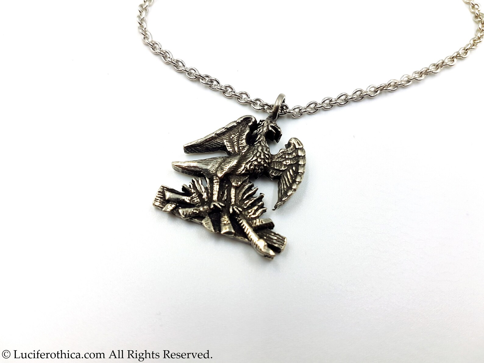 Phoenix Necklace Goth Gothic Big Necklace Occult | Etsy