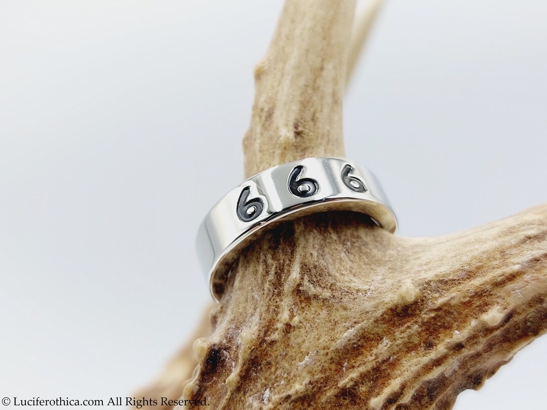 666 Ring (stainless Steel) - Satanic Jewlery Number of the Beast Anti ...