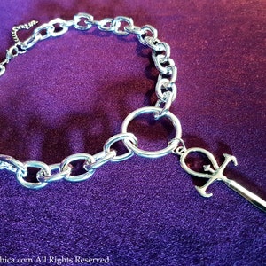 Vampire Ankh Chain Choker - Occult Goth Gothic Dracula Order Nosferatu ...