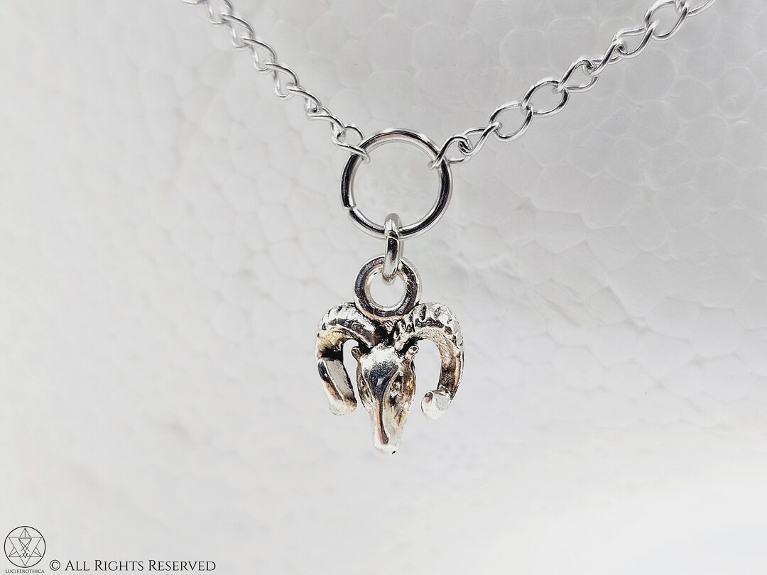 Baphomet Nosechain - Ramhead Nosejewelry Horned Goth Gothic Occult ...