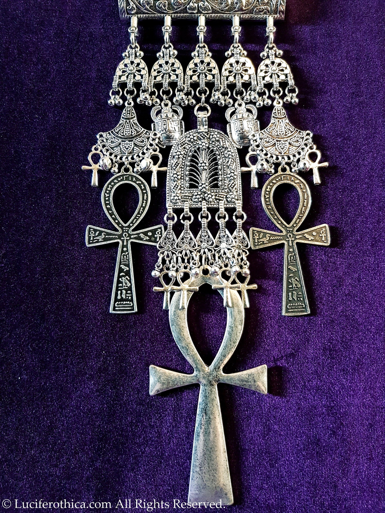 Tribal Ankh Necklace Occult Vampire Ankh Necklace | Etsy