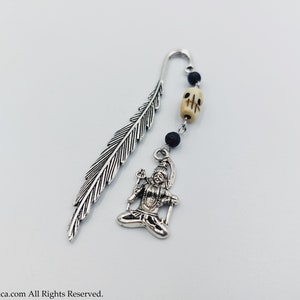 Lord Shiva Bookmarker With Yak Bone Skull & Lava Beads Hindu Shakti ...