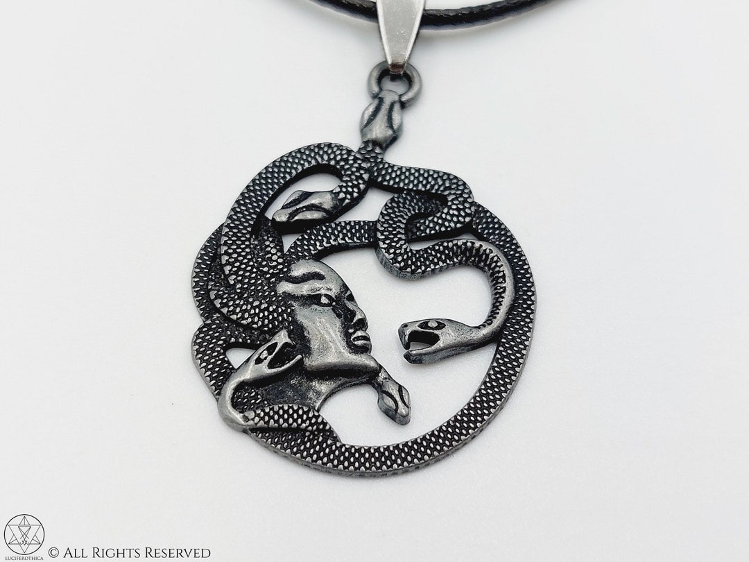 Medusa Pendant - Petrifying Serpent Gorgon Gorgo Goth Gorgoneion ...