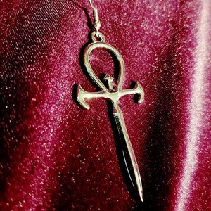 Vampire Ankh Earrings - Occult Order Goth Gothic Dracula Vampyre ...