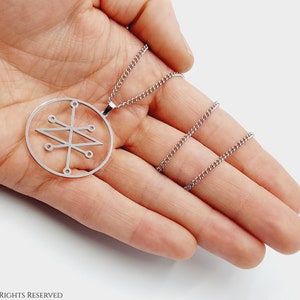 Sigil of Azazel Pendant in Stainless Steel - Occult Necklace Angel ...