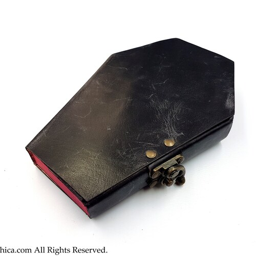 Vampire Ankh Coffin Leather Journal Spellbook Occult - Etsy