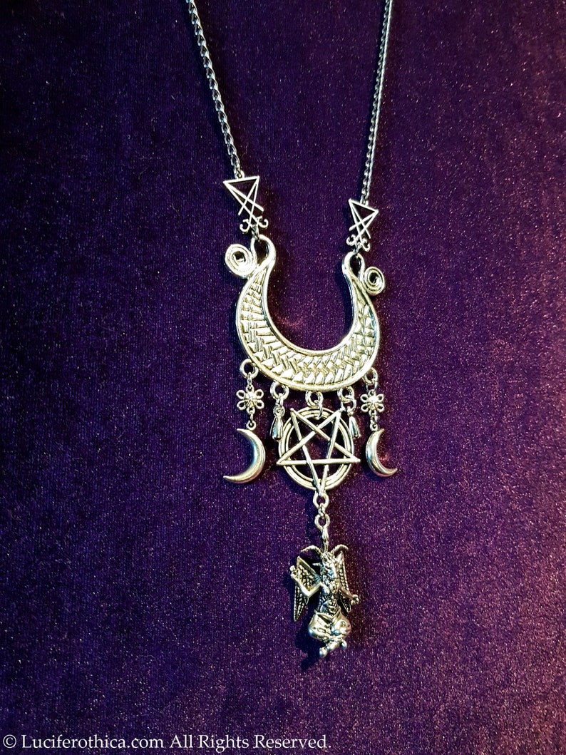 Baphomet Temple Necklace occult left hand path seal sigil of | Etsy