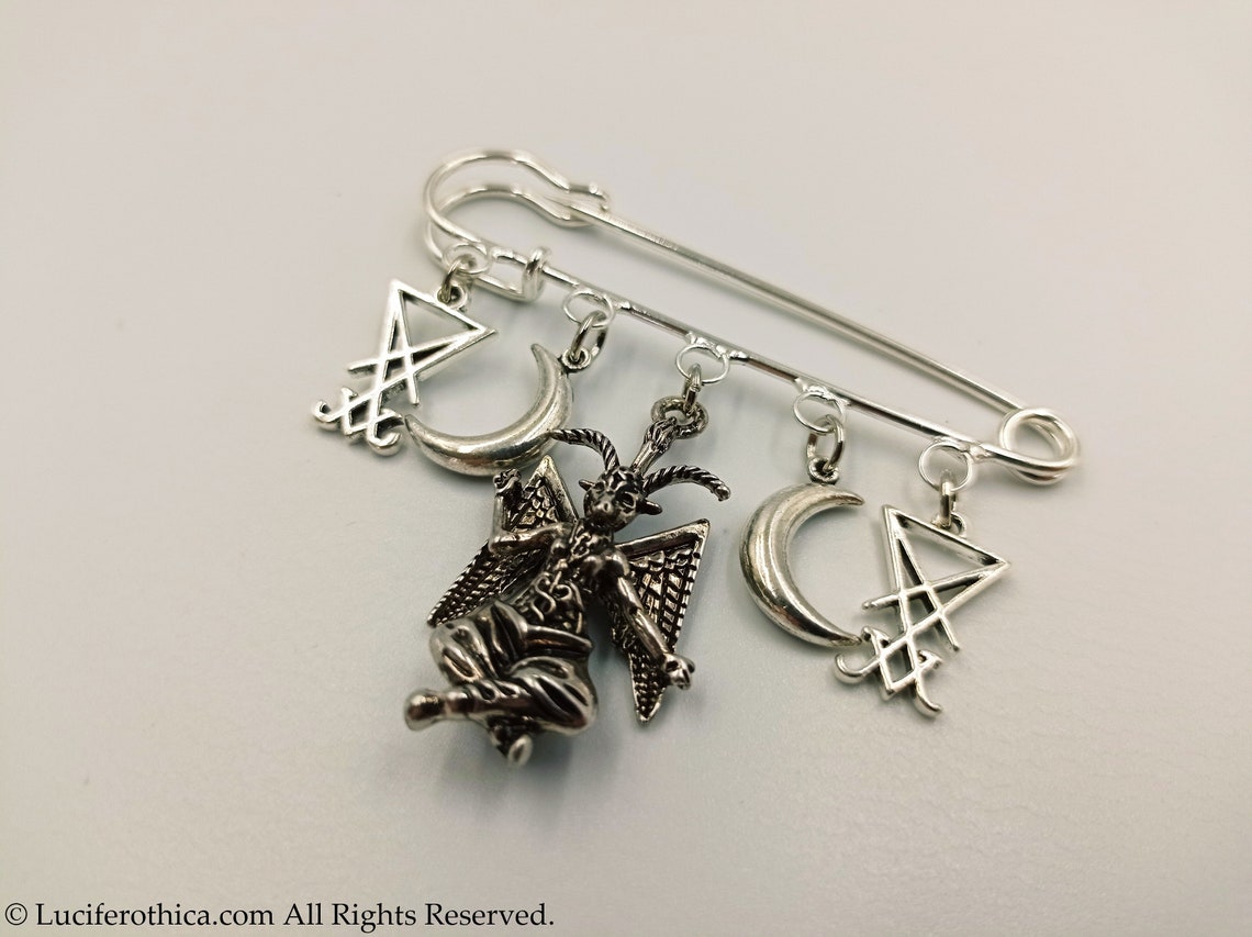 Sigil of Lucifer Baphomet Broche / Pin occult left hand path | Etsy