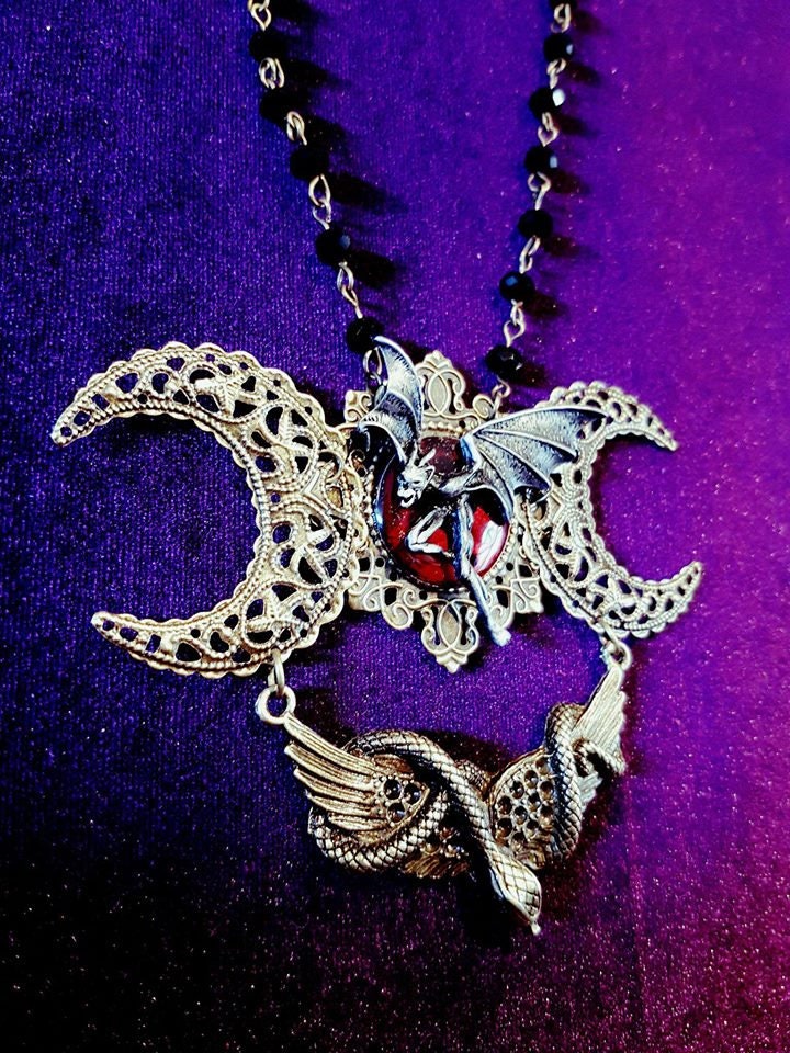 Demonic Gargoyle Rosary / Necklace.